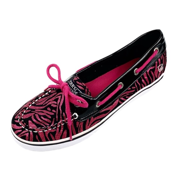 Sperry | Shoes | Sperry Girls Size 3 Top Sider Hot Pinkblack Patent ...